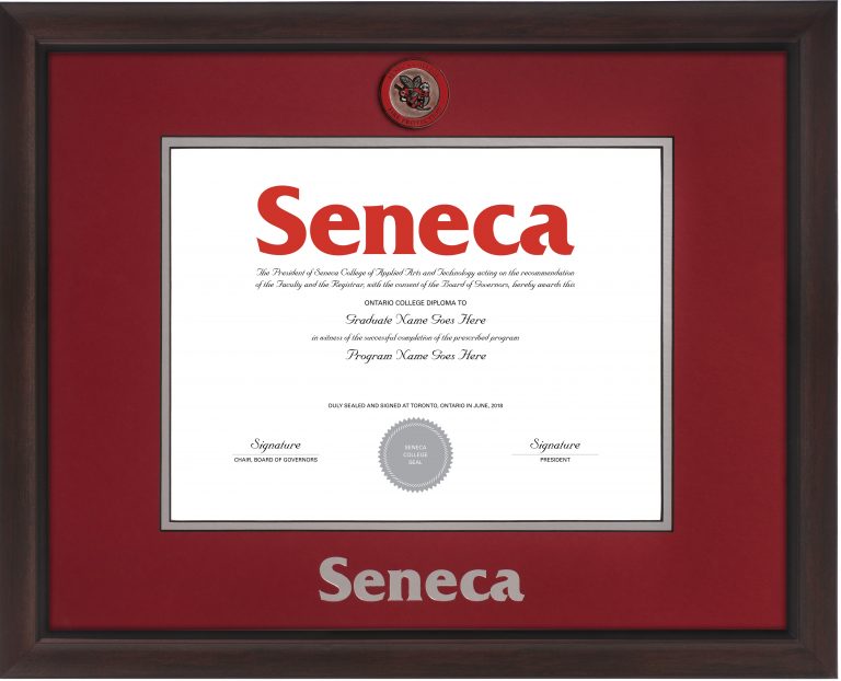 Customized Brentwood Diploma Frame – Seneca College Alumni